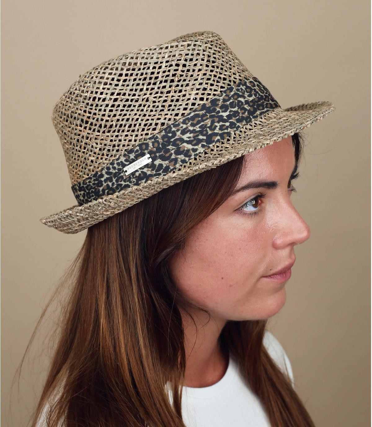 trilby paja estampado - Trilby Seagras sand leopard Seeberger : Headict